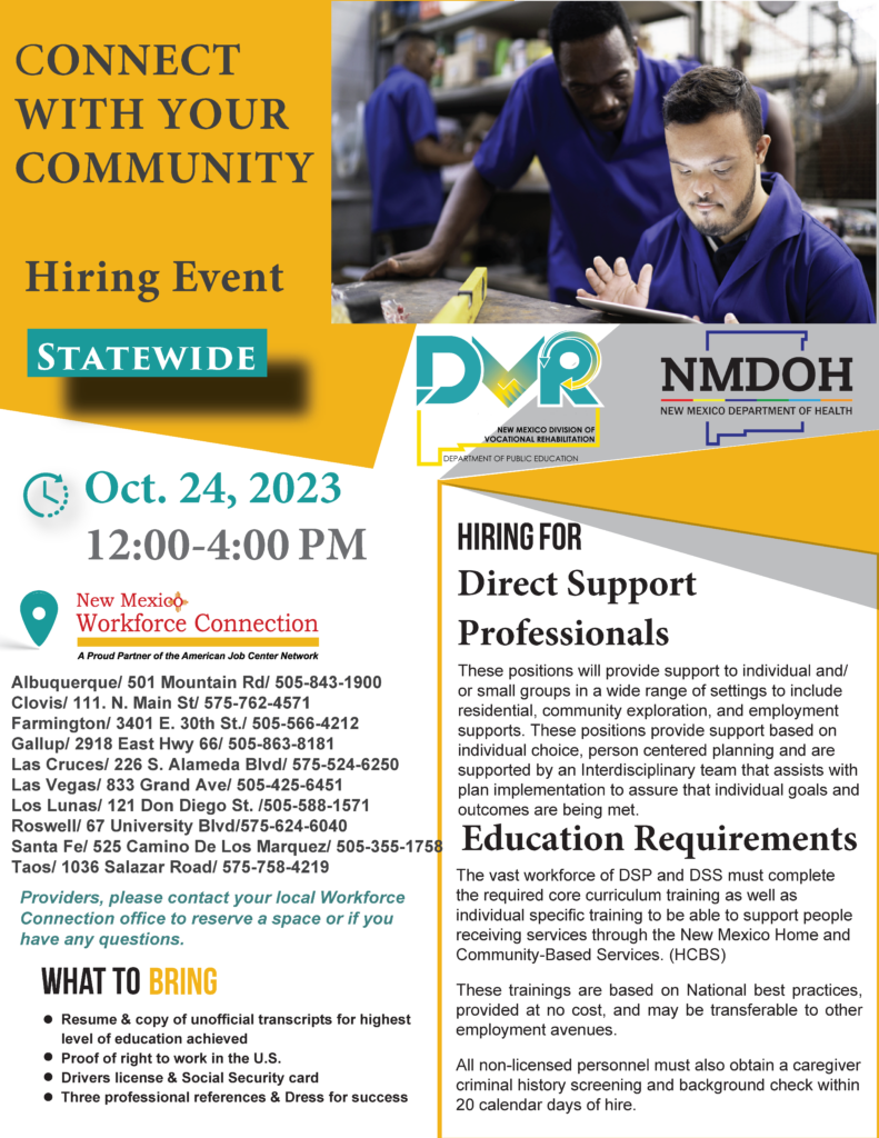 State Wide Hiring Event - Workforce Connection of Central New Mexico